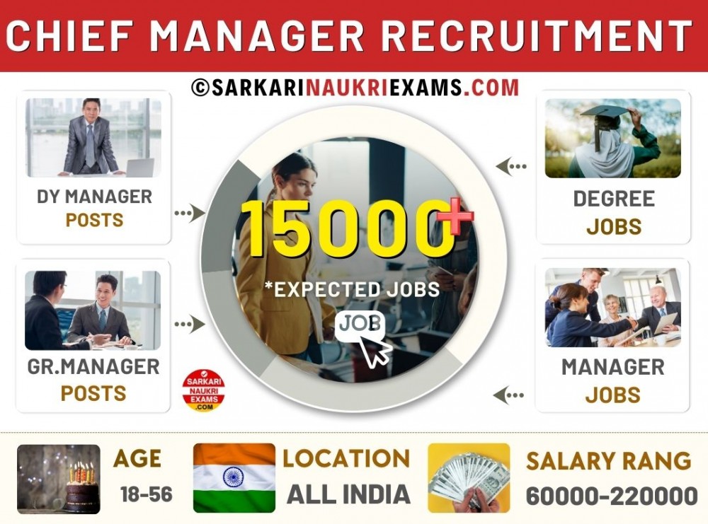 Chief Manager Recruitment 2026 | Chief Manager Govt Jobs Vacancies ...