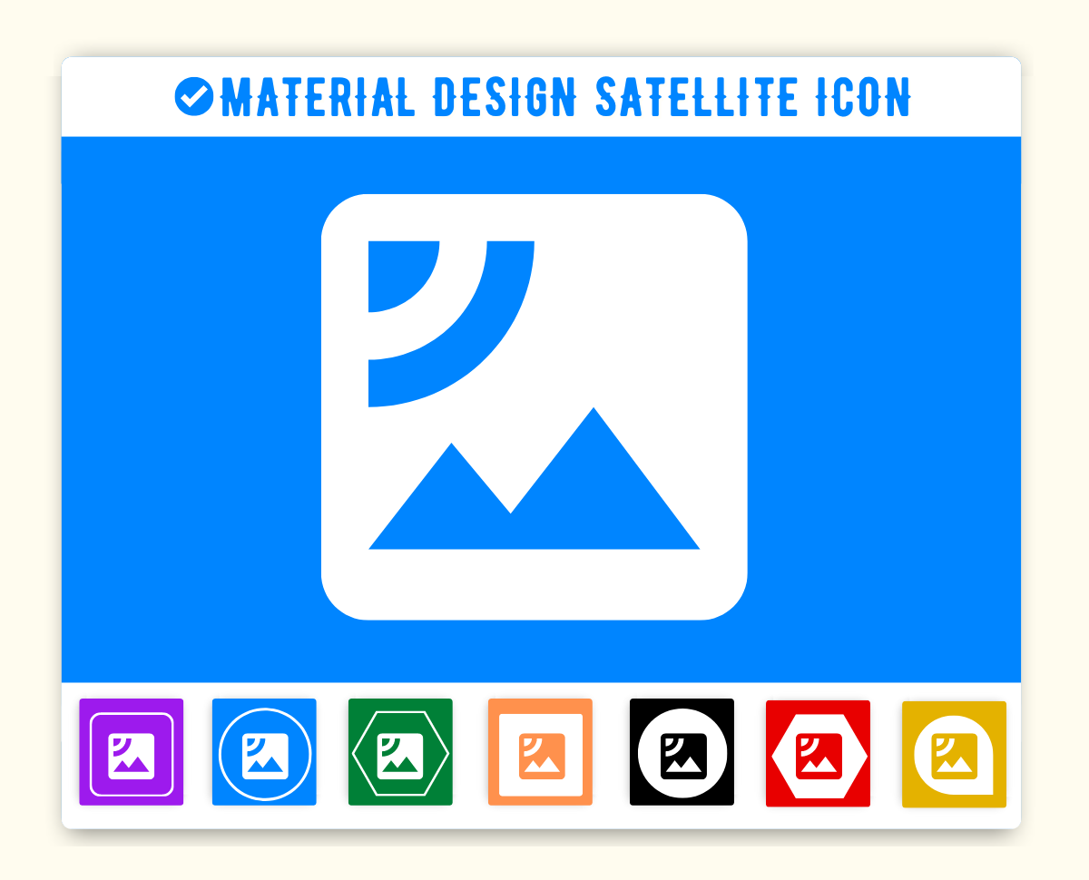Material Design Satellite Icon | (Connect) Material UI Satellite Icon, Vuetify, Mat Icon