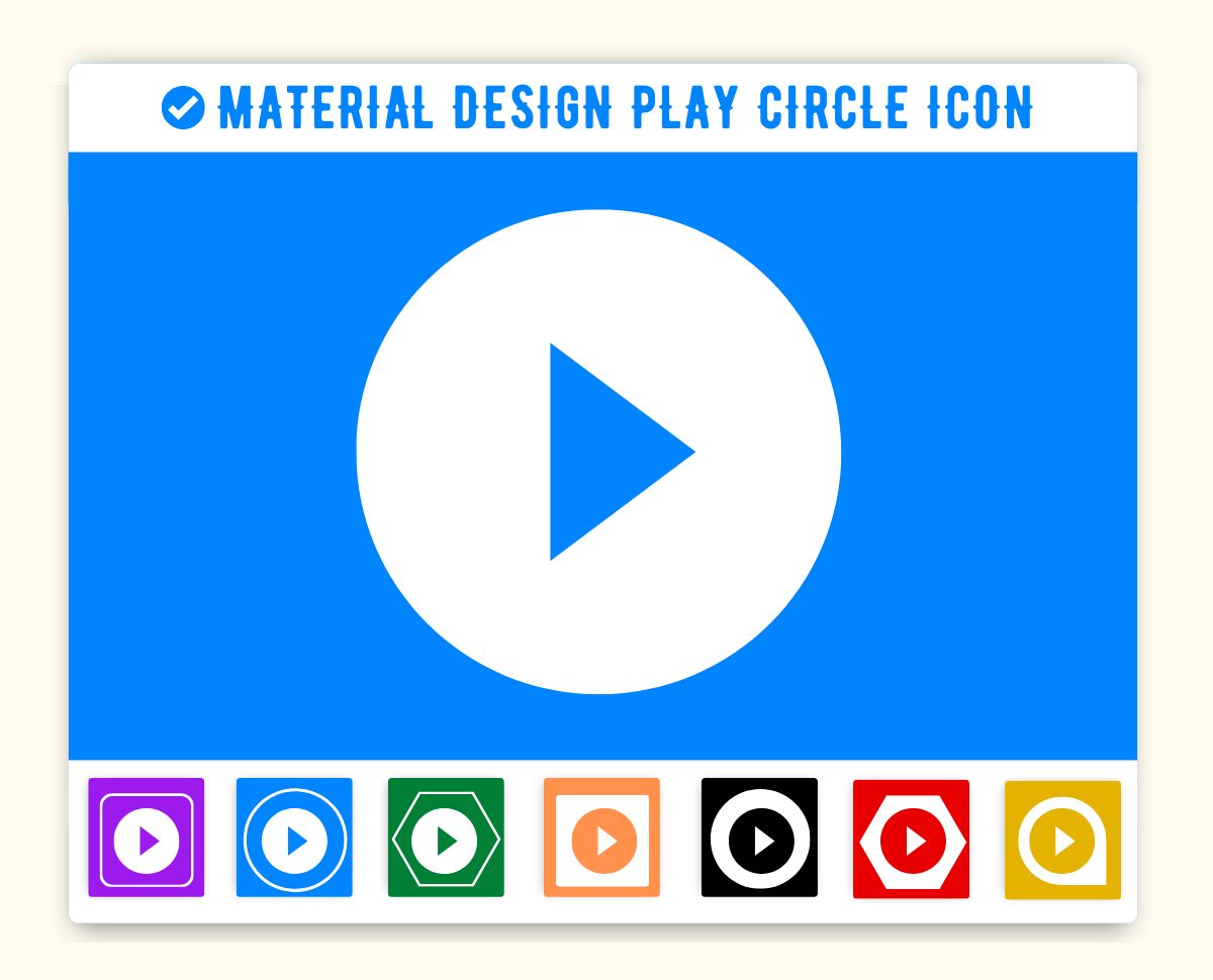 Material Design Play Circle Icon (Teleplay) Material UI Play_Circle ...