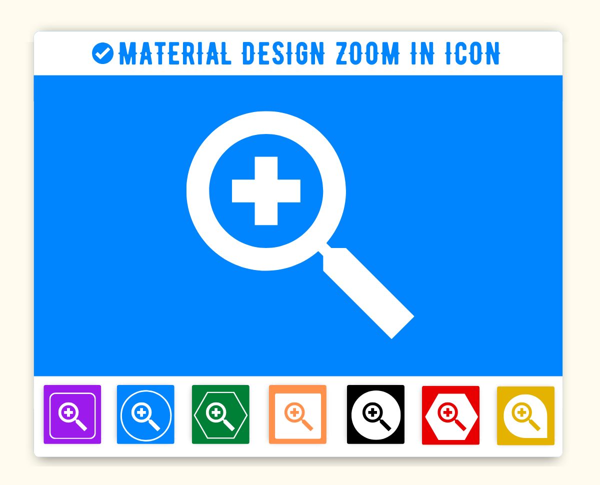 Material Design Zoom In Icon | (Magnifying) Material UI Zoom_In Icon ...