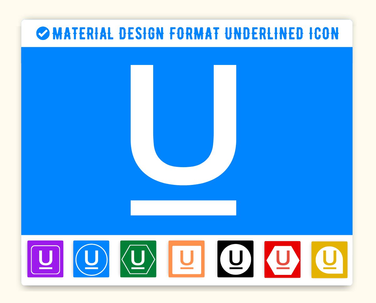 Material Design Format Underlined Icon | (Under) Material UI Format_Underlined Icon, Vuetify ...
