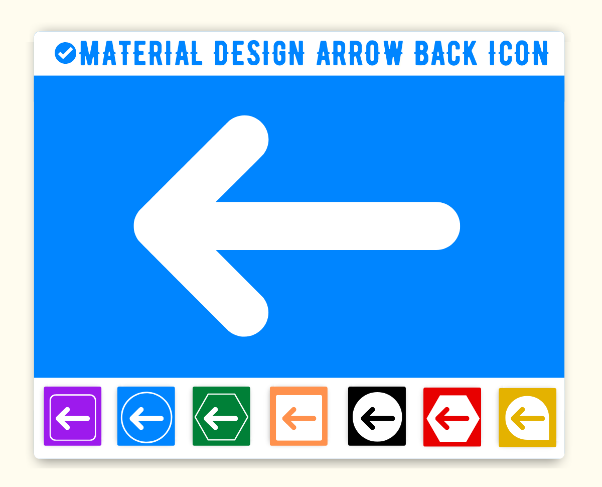 Material Design Arrow Back Icon | (Back) Material UI Arrow_Back Icon ...