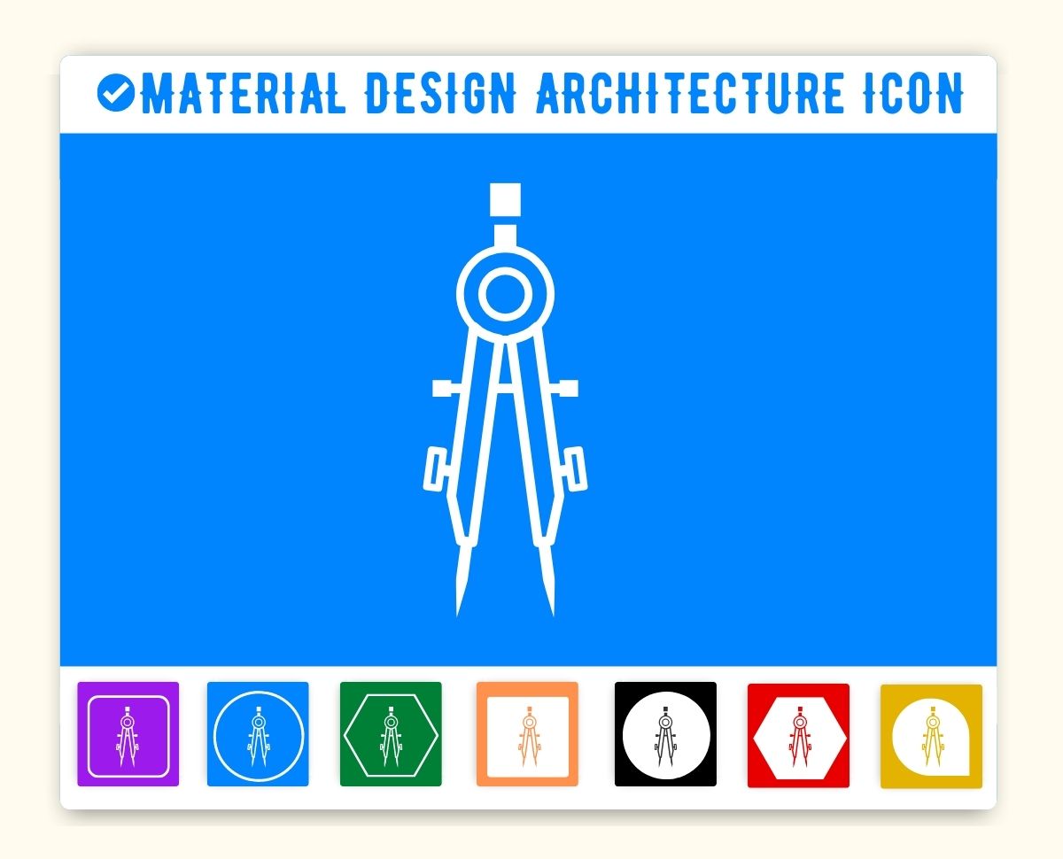 Material Design Architecture Icon | (Compass) Material UI Architecture Icon, Vuetify, Mat Icon