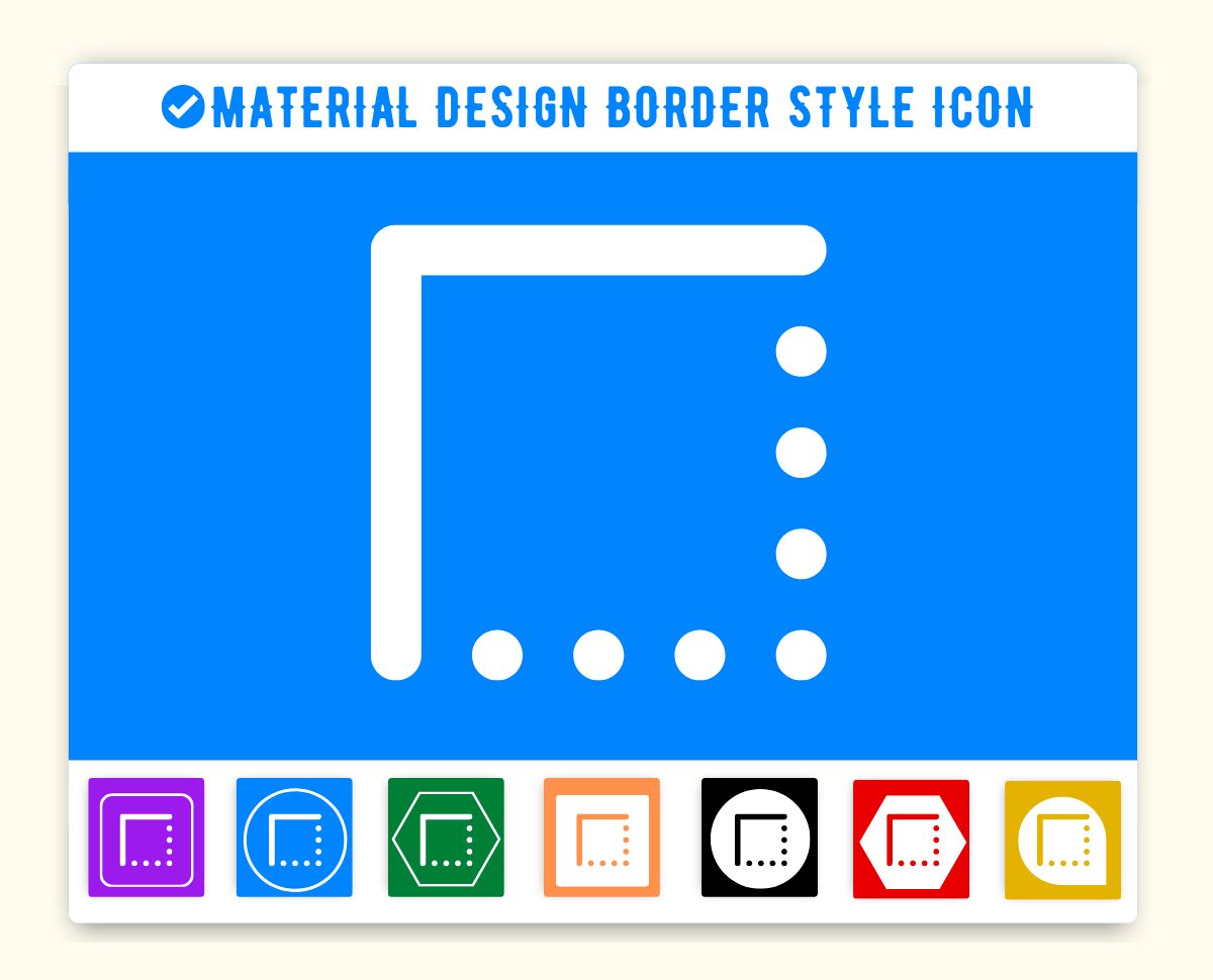 Material Design Border Style Icon | (Editing) Material UI Border_Style ...