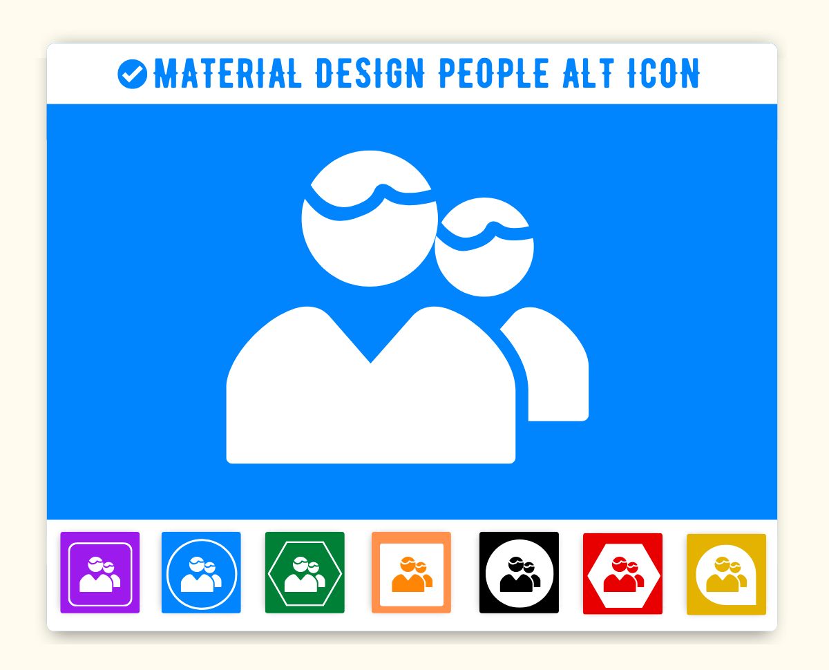 Material Design People Alt Icon | (Humans) Material UI People_Alt Icon ...