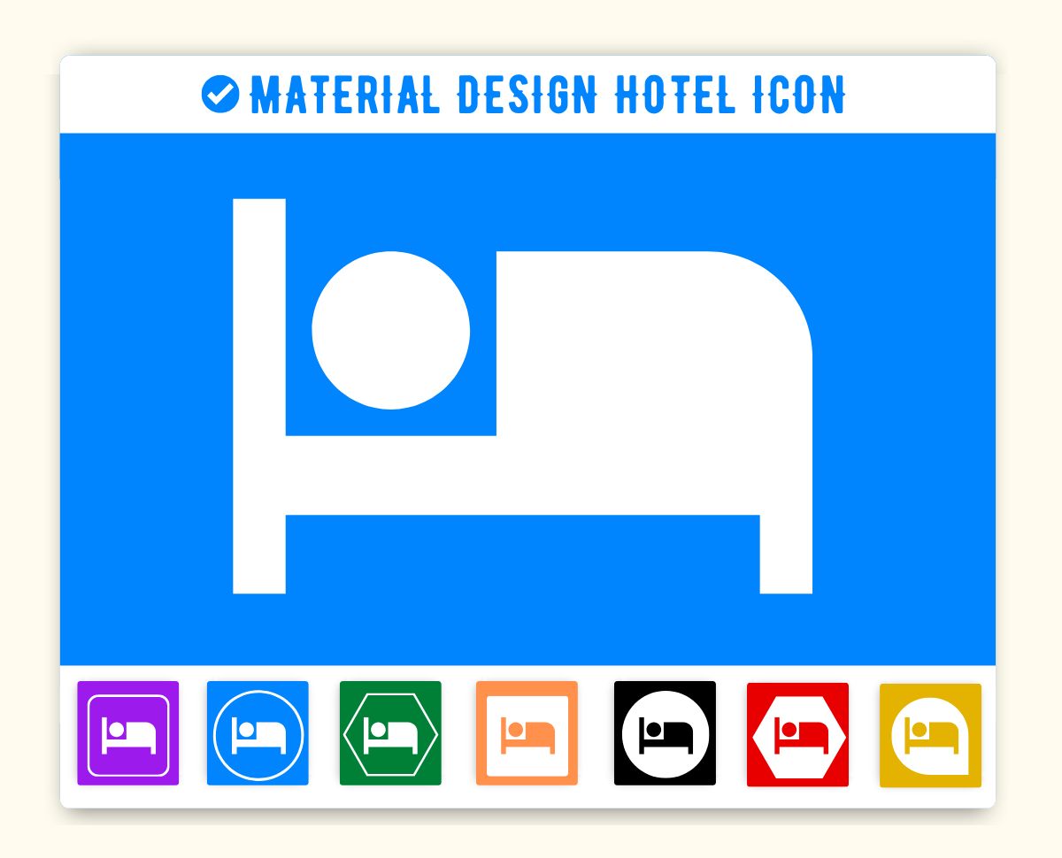 Material Design Hotel Icon | (Stay) Material UI Hotel Icon, Vuetify, Mat Icon