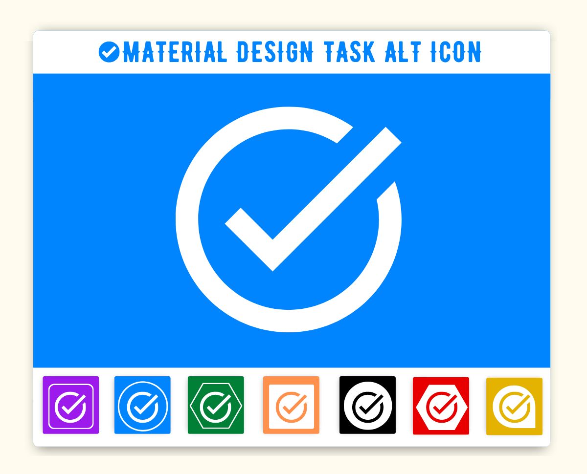 Material Design Task Alt Icon | (Complete) Material UI Task_Alt Icon ...