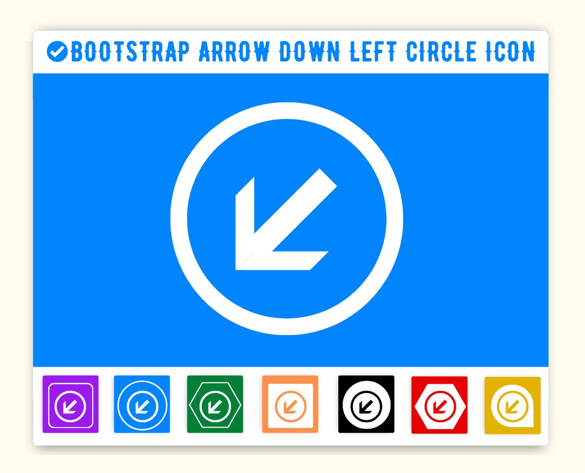Bootstrap Arrow Down Left Circle Icon | Bi Bi Arrow Down Left Circle ...