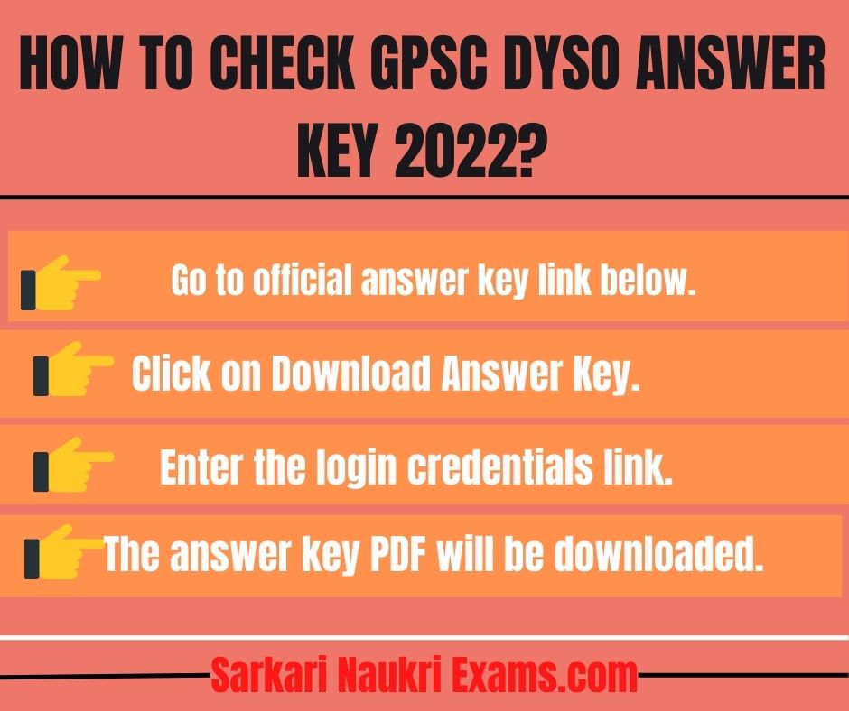 GPSC DYSO Answer Key 2022 | 16 Oct | PDF Download, Shift 1, 2, 3, 4 | Nayab Mamlatdar Final Key
