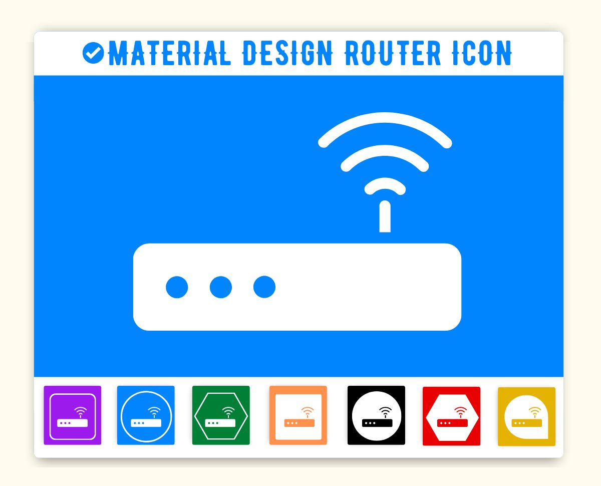 Material Design Router Icon | (Network) Material UI Router Icon ...