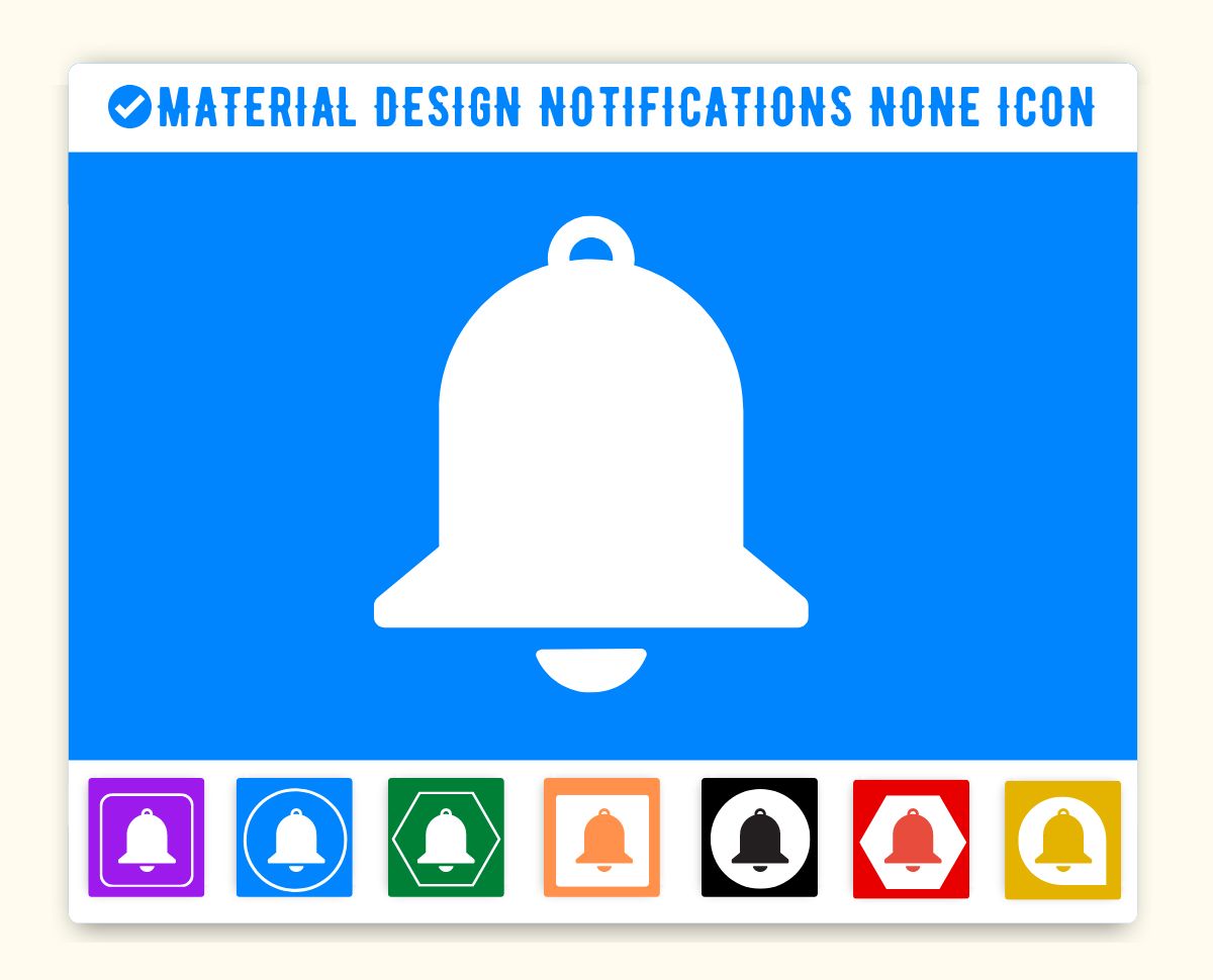 Material Design Notifications None Icon | (Alarm) Material UI ...