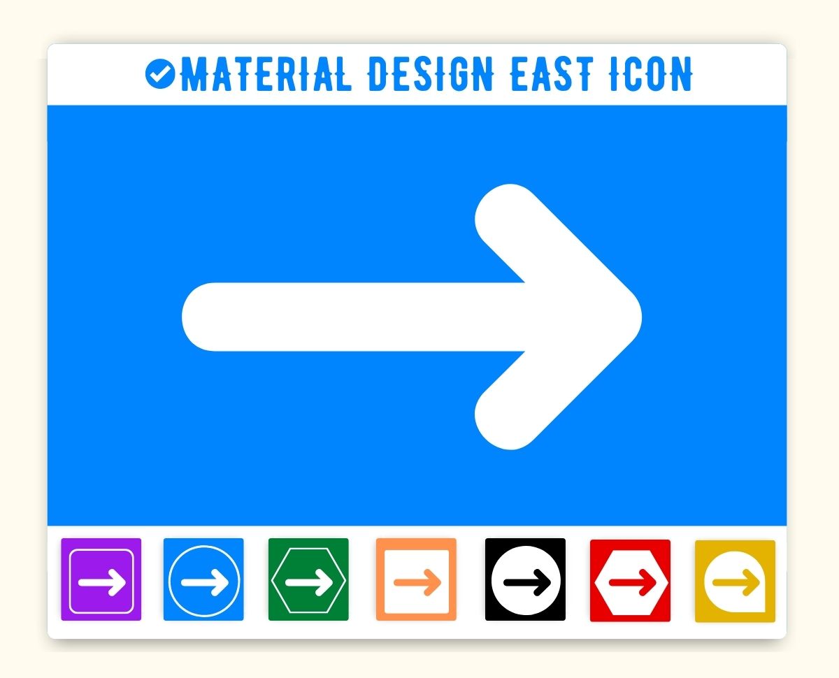 Material Design East Icon | (Directional) Material UI East Icon ...