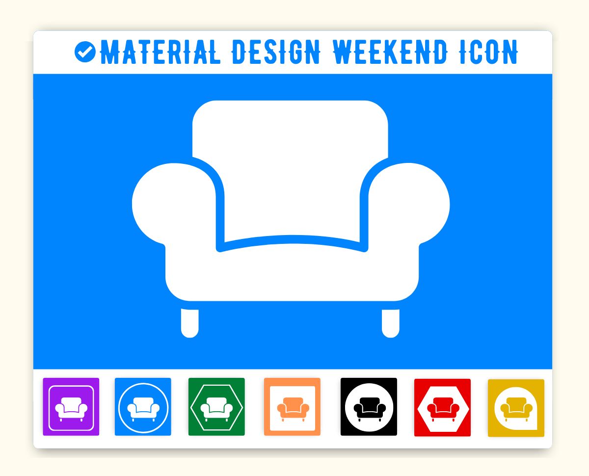 Material Design Weekend Icon | (Relax) Material UI Weekend Icon ...