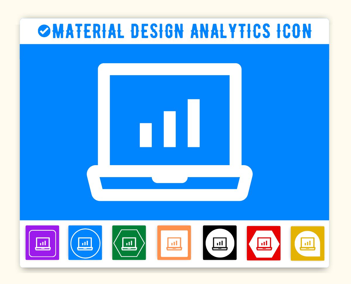Material Design Analytics Icon | (Data) Material UI Analytics Icon, Vuetify, Mat Icon