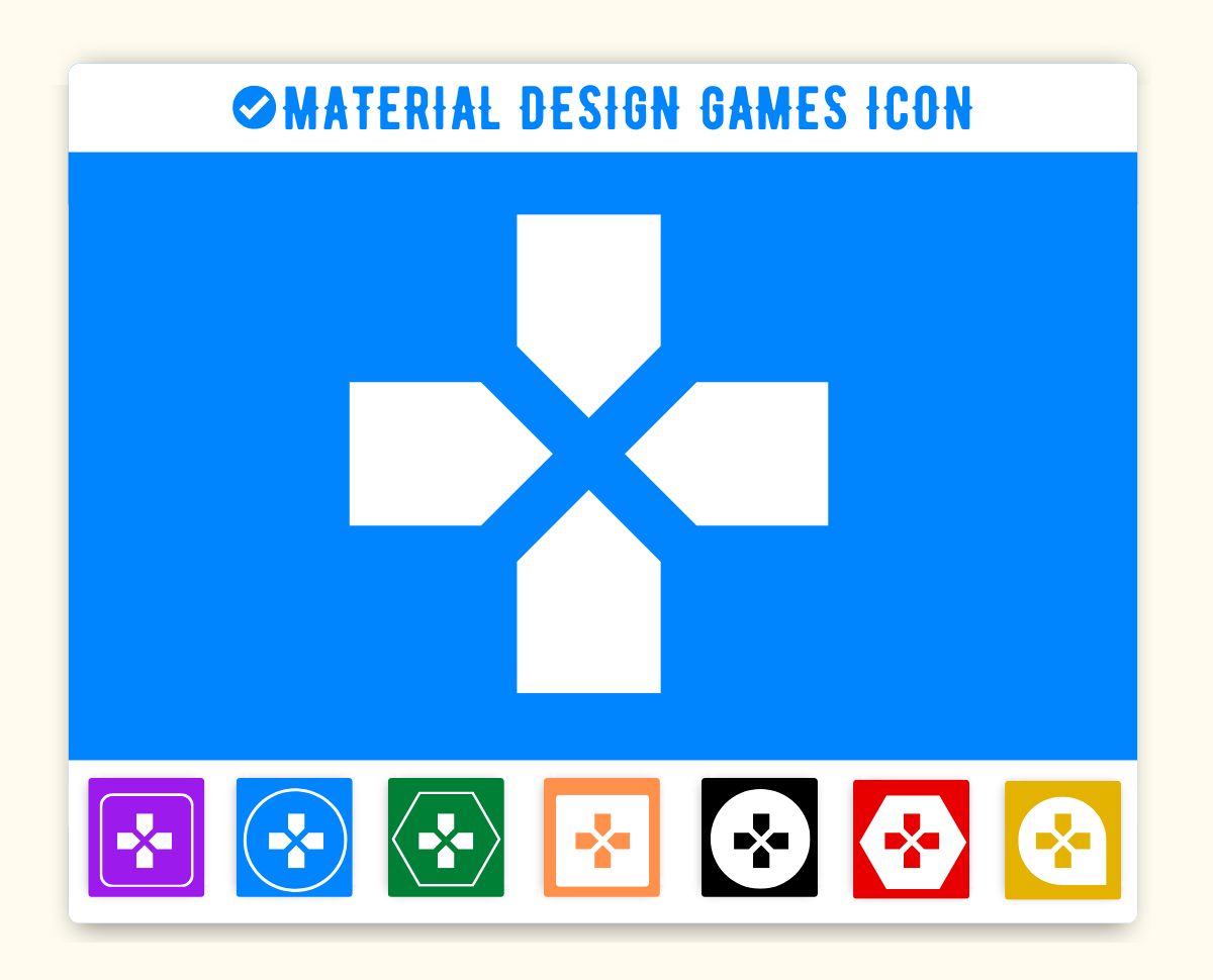 Material Design Games Icon | (Move) Material UI Games Icon, Vuetify ...