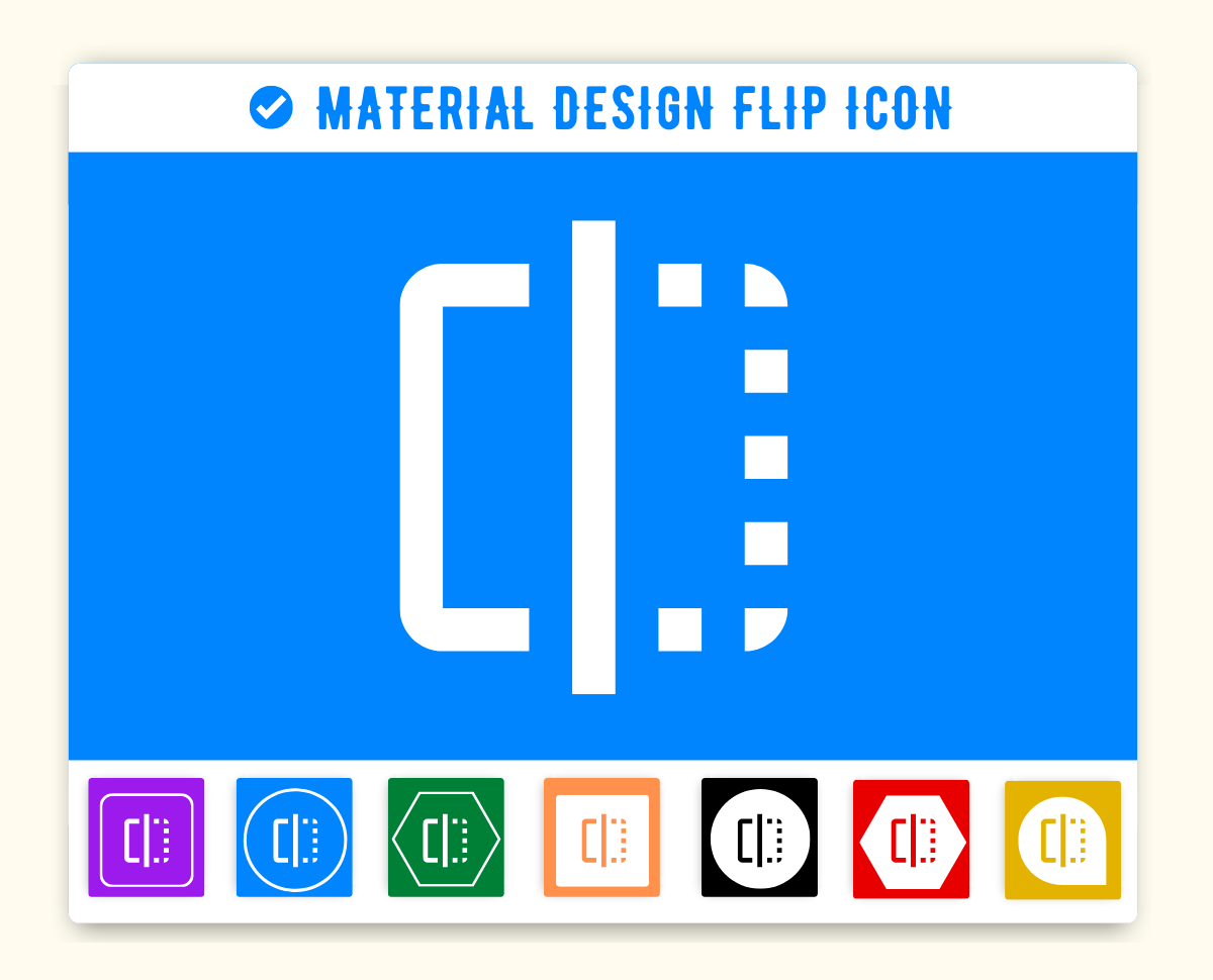 Material Design Flip Icon | (Editing) Material UI Flip Icon, Vuetify, Mat Icon