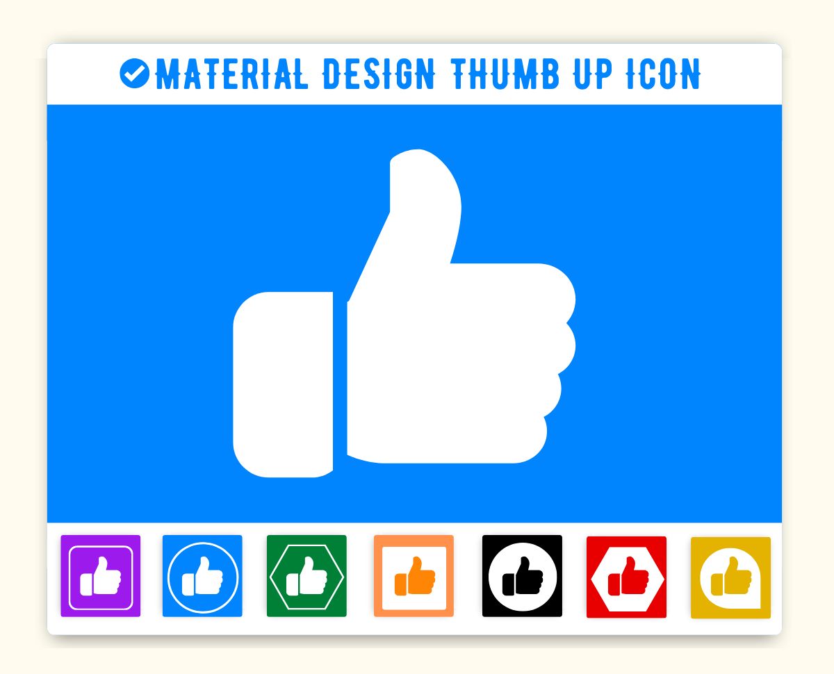 Material Design Thumb Up Icon | (Fingers) Material UI Thumb_Up Icon ...
