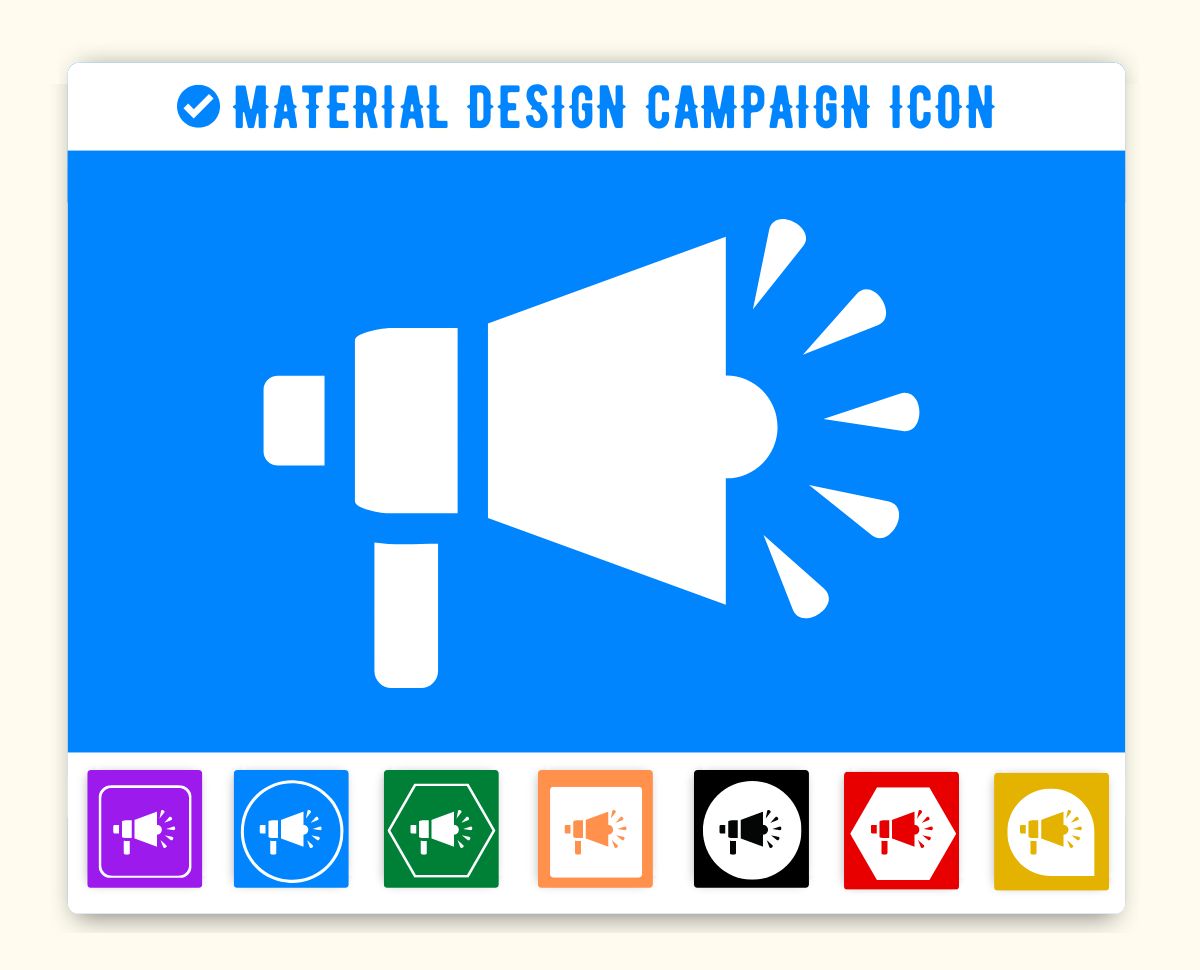 Material Design Campaign Icon | (Announcement) Material UI Campaign ...