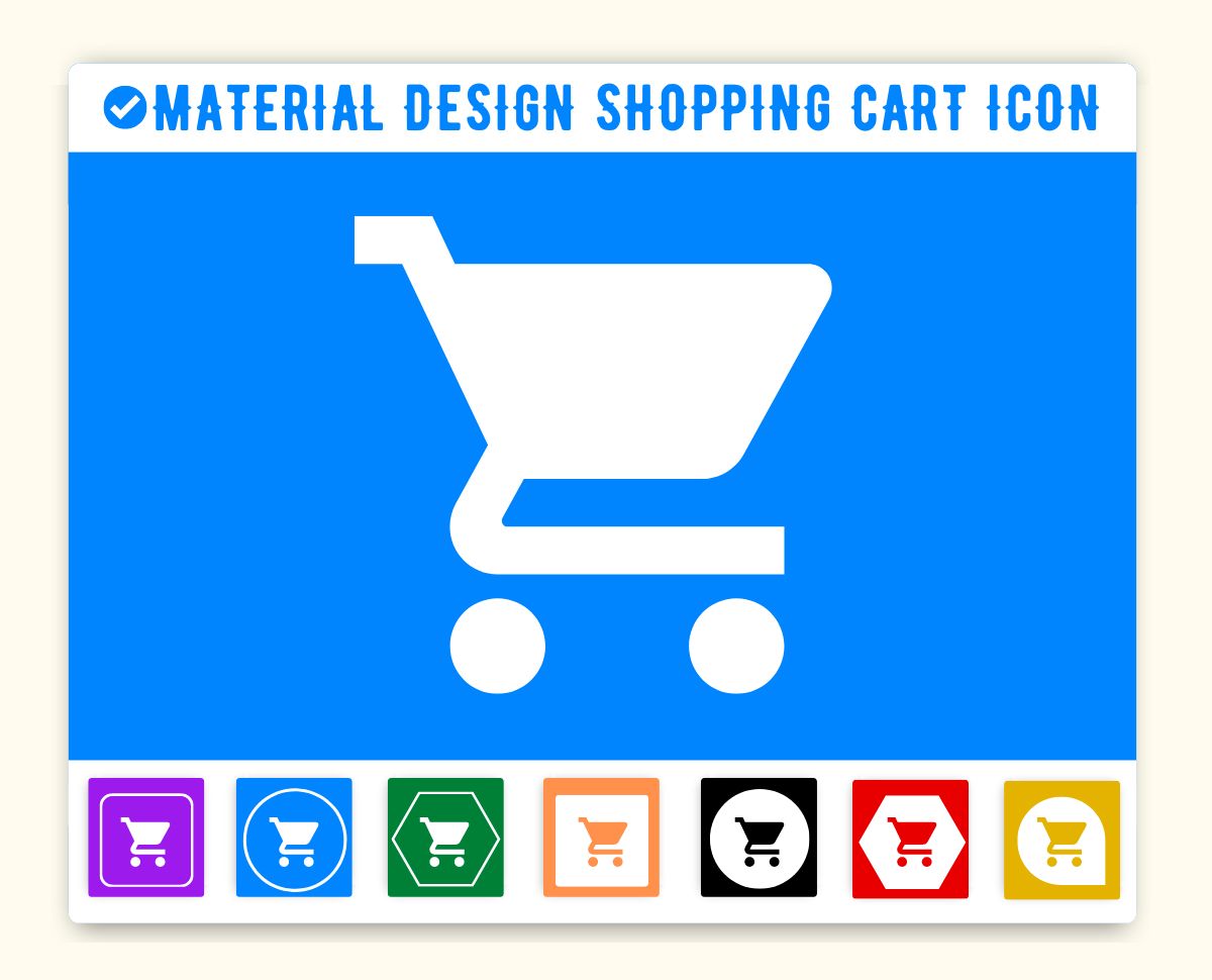 Material Design Shopping Cart Icon | (Cart) Material UI Shopping_Cart ...