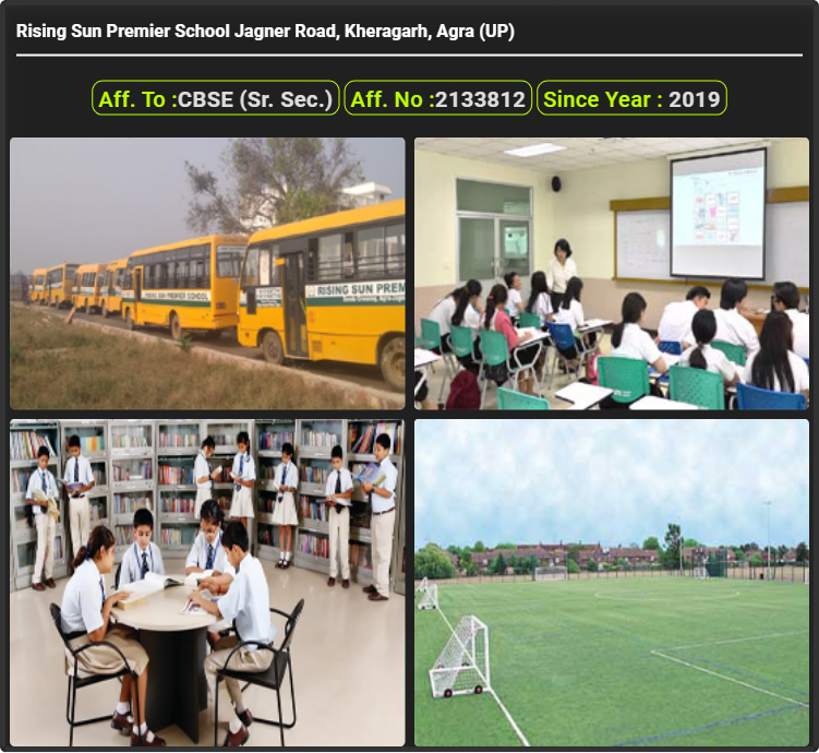 Rising Sun Premier School Jagner Road, Kheragarh, Agra (UP)