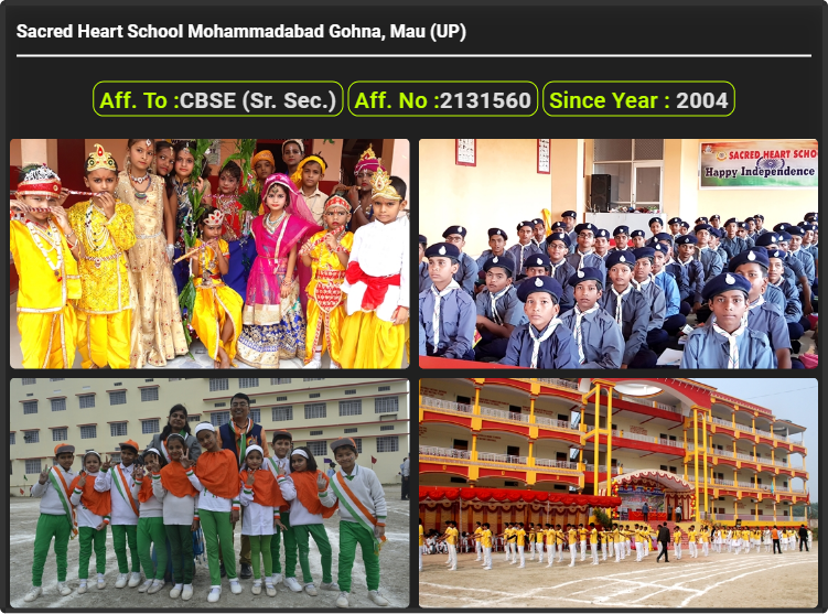 Sacred Heart School Mohammadabad Gohna, Mau (UP)